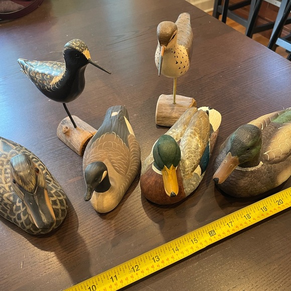 Vintage | Accents | Decoy Duck And Sandpiper Lot Handcrafted Wooden ...